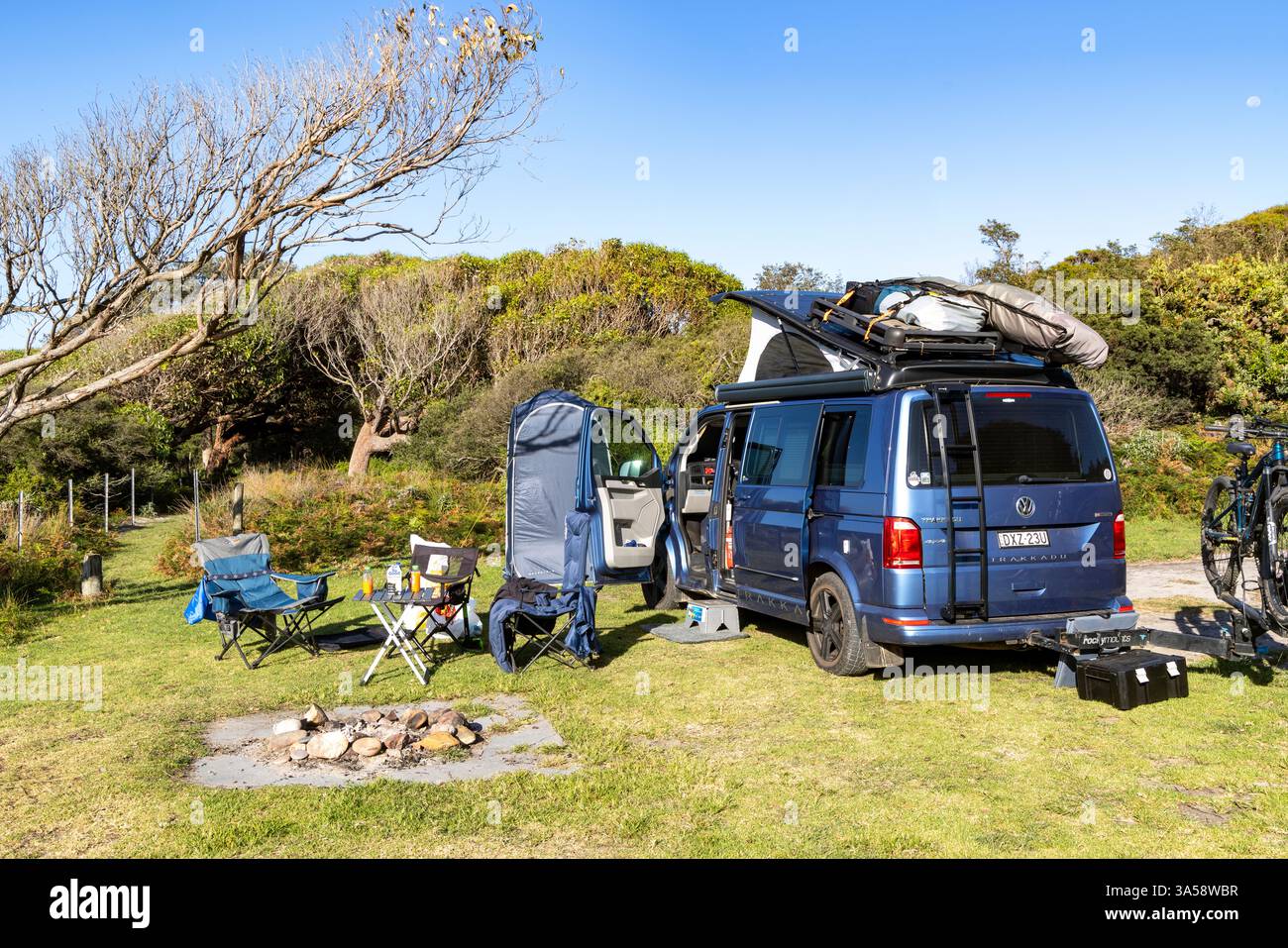 Beach camping at Gillard's campground in Mimosa Rocks national park ...
