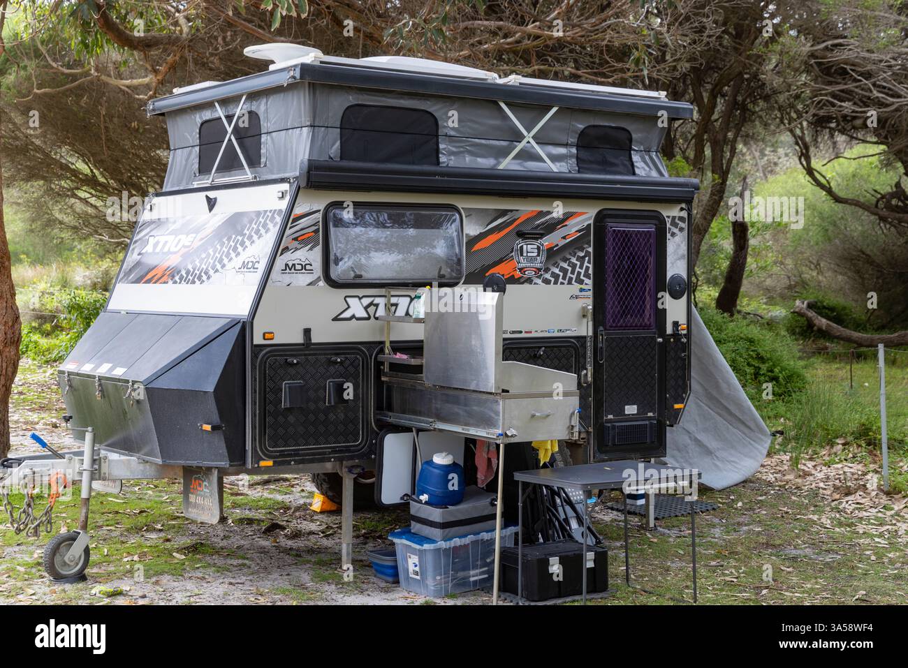 Beach camping at Gillard's campground in Mimosa Rocks national park ...