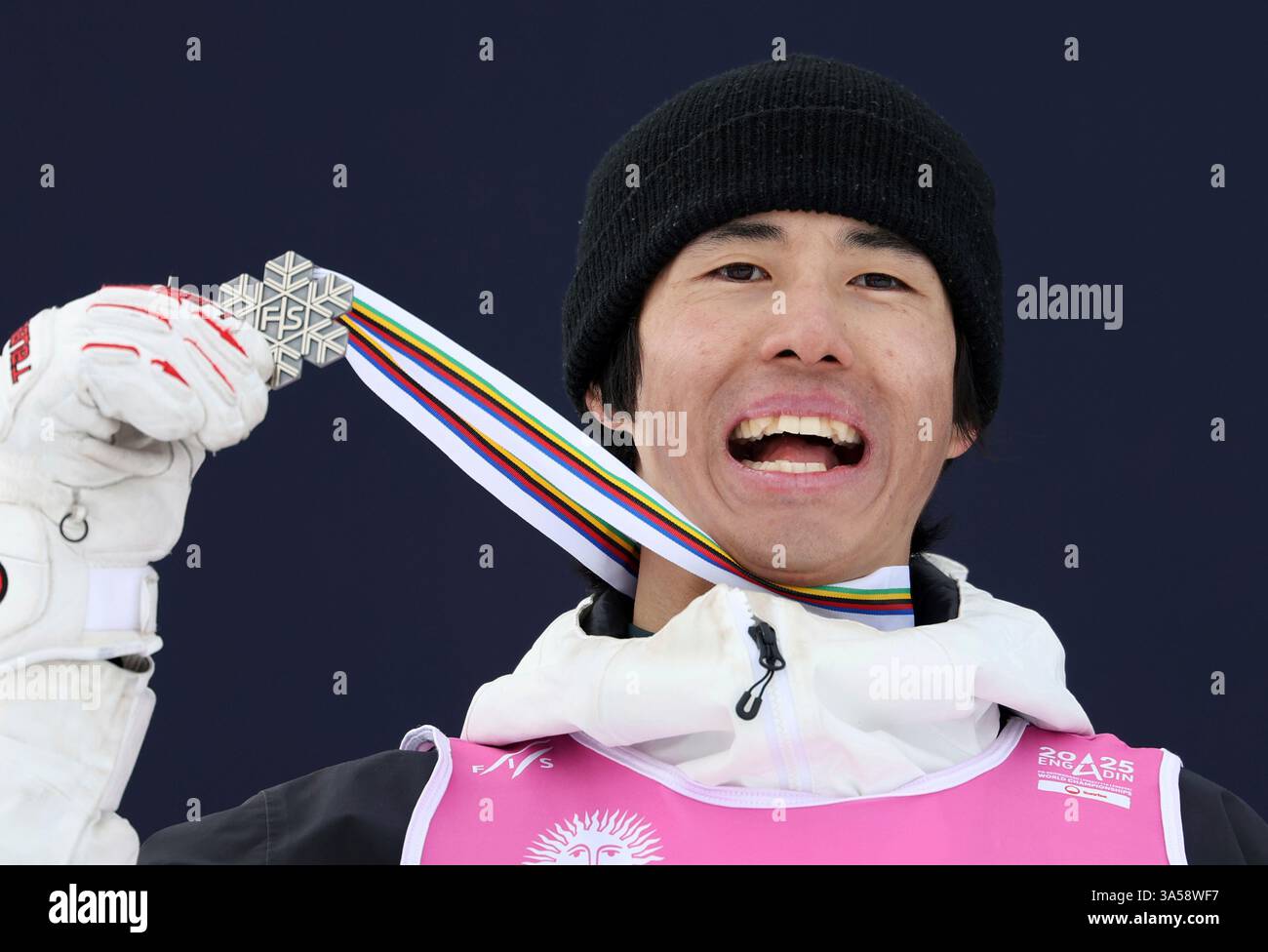 Ikuma HORISHIMA of Japan celebrates during an award ceremony of men's ...