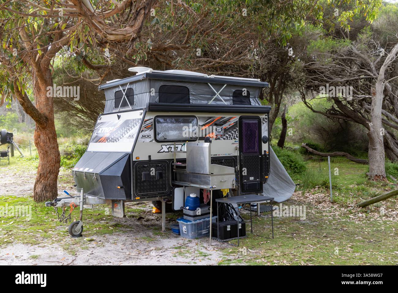 Beach camping at Gillard's campground in Mimosa Rocks national park ...