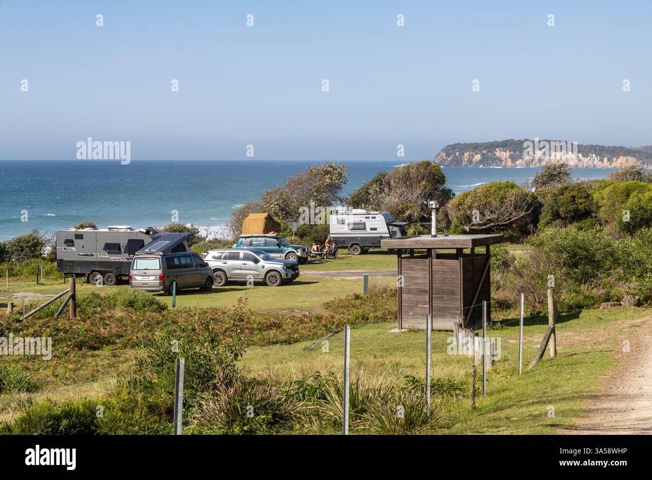 Beach camping at Gillard's campground in Mimosa Rocks national park ...