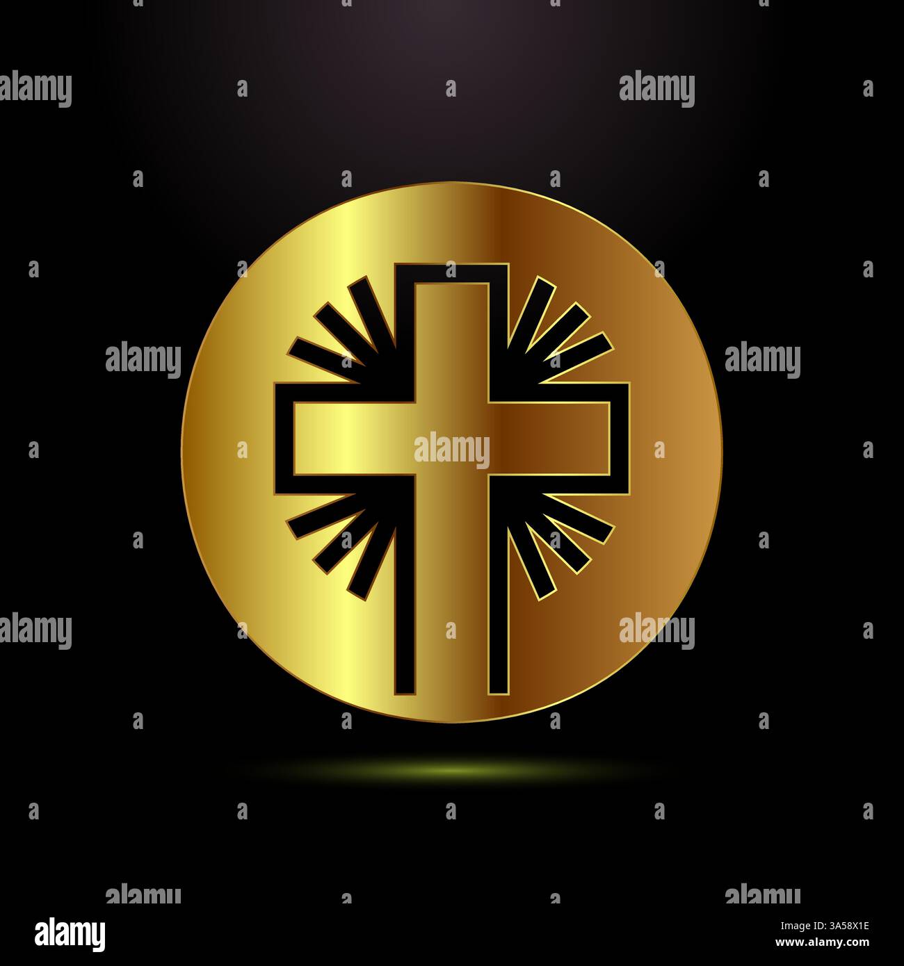 Christian cross icon design illustration, Religion sign. Holy cross ...