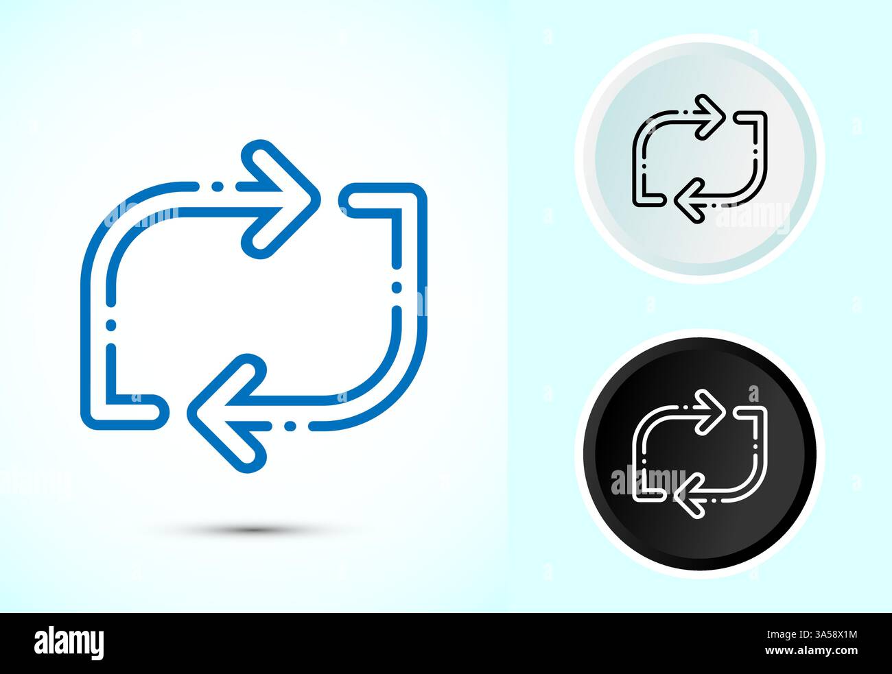 Sync processing icon design, Synchronization or reset icon, Reload sign ...