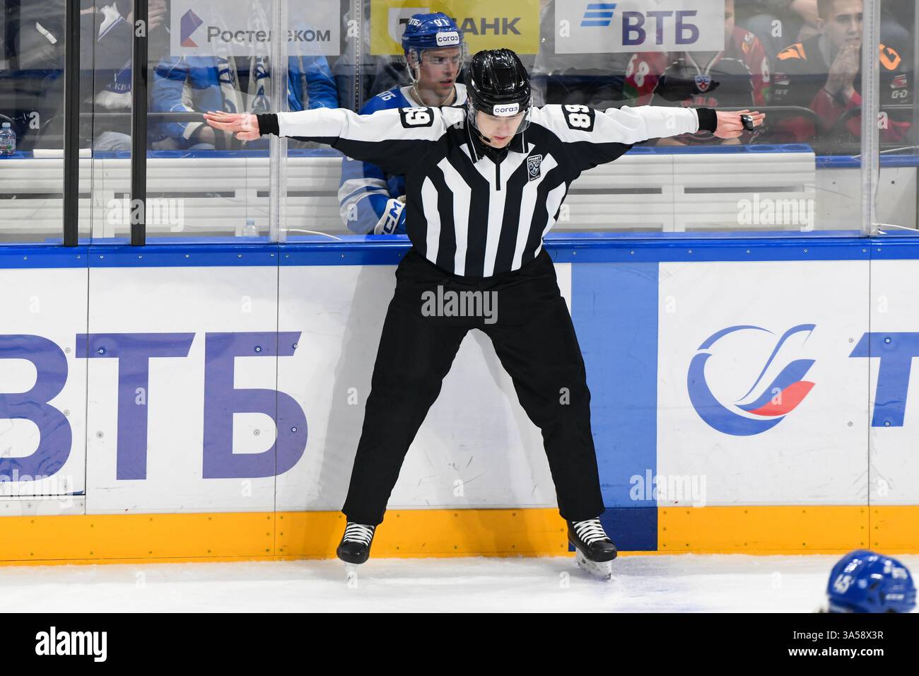 Hockey referee seen in action during the Hockey match, Kontinental ...