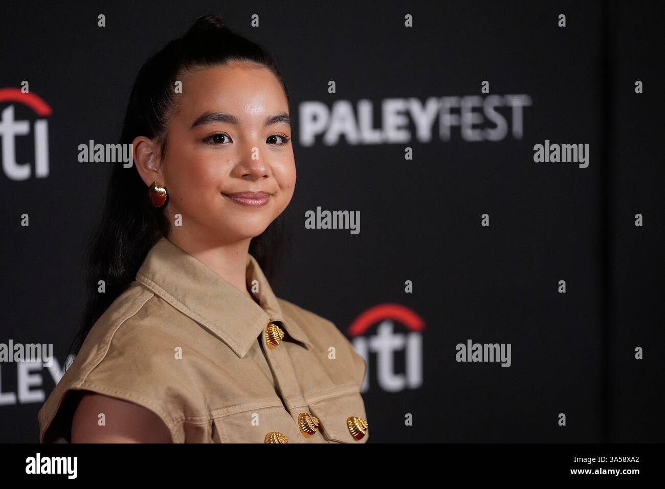 Sarah Bock arrives at a screening of "Severance" during PaleyFest, on ...