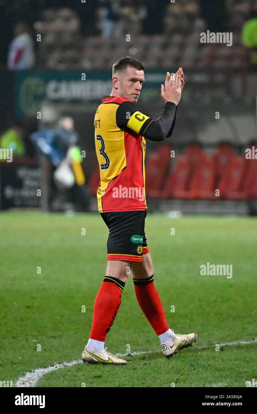 Glasgow, Scotland, UK. 21st March, 2025. Lee Ashcroft of Partick ...
