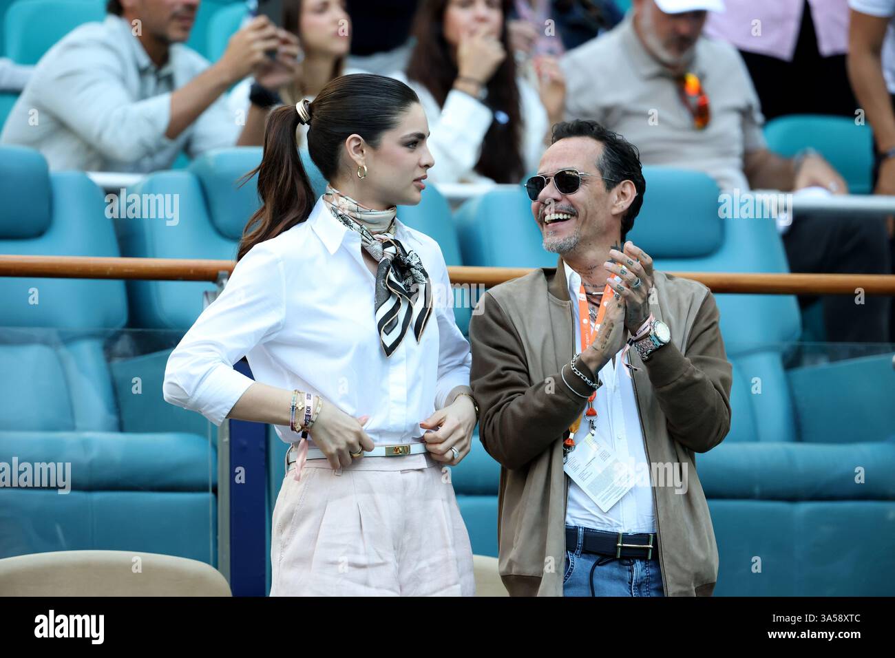 MIAMI GARDENS, FLORIDA - MARCH 21: Marc Anthony and his wife Nadia ...