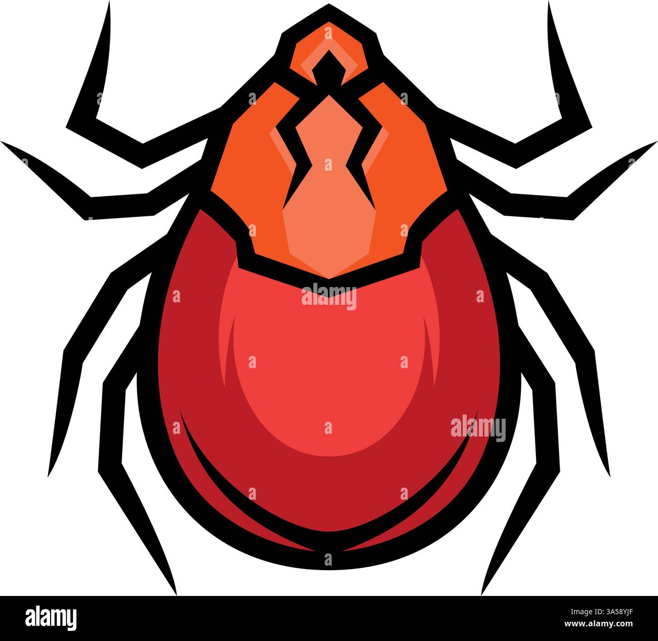 Simple Illustration of Wood Tick (American Dog Tick Stock Vector Image ...