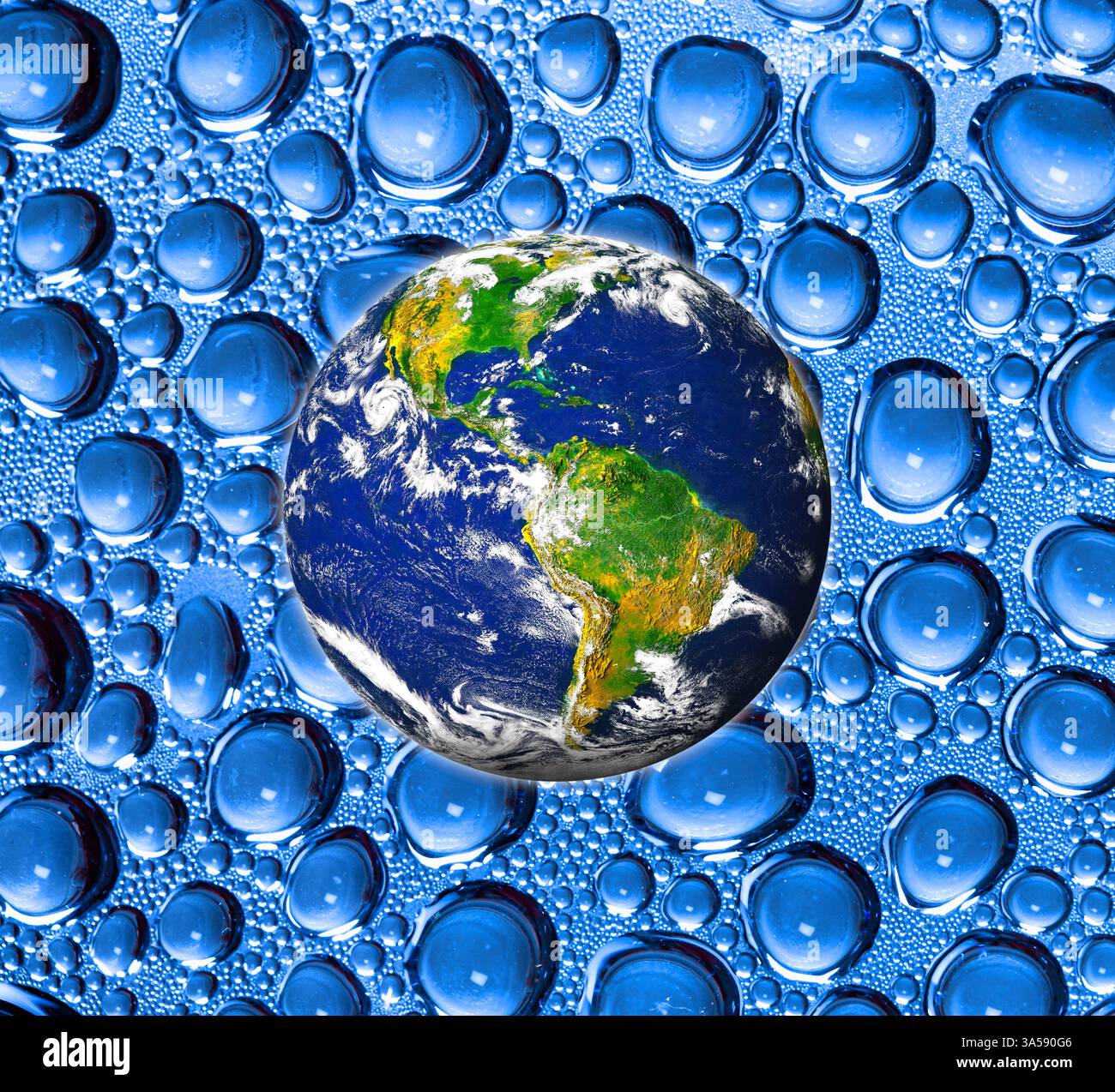 Conceptual illustration of the water cycle on Earth. The water cycle ...