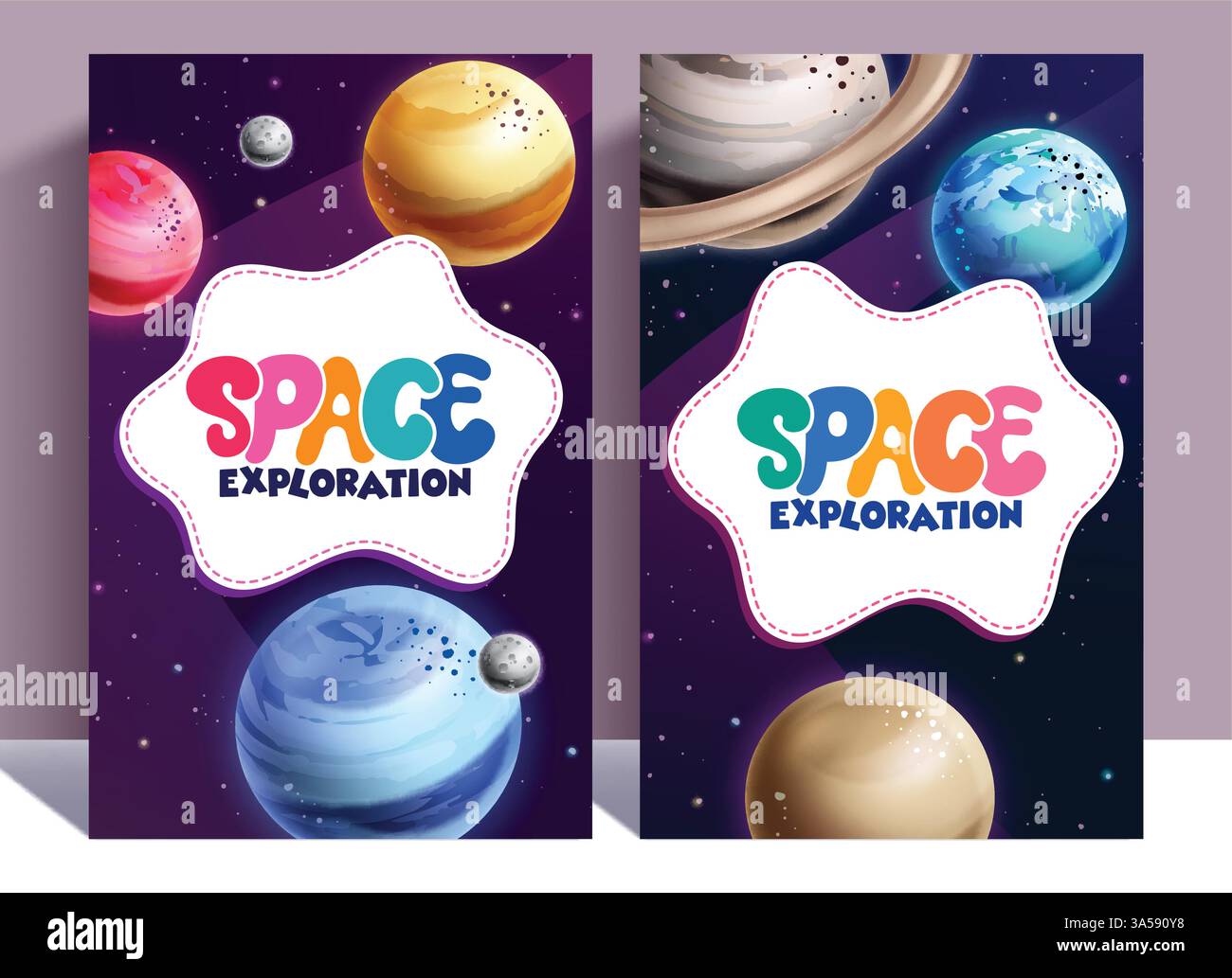Solar system space exploration clipart poster set. Space exploration ...