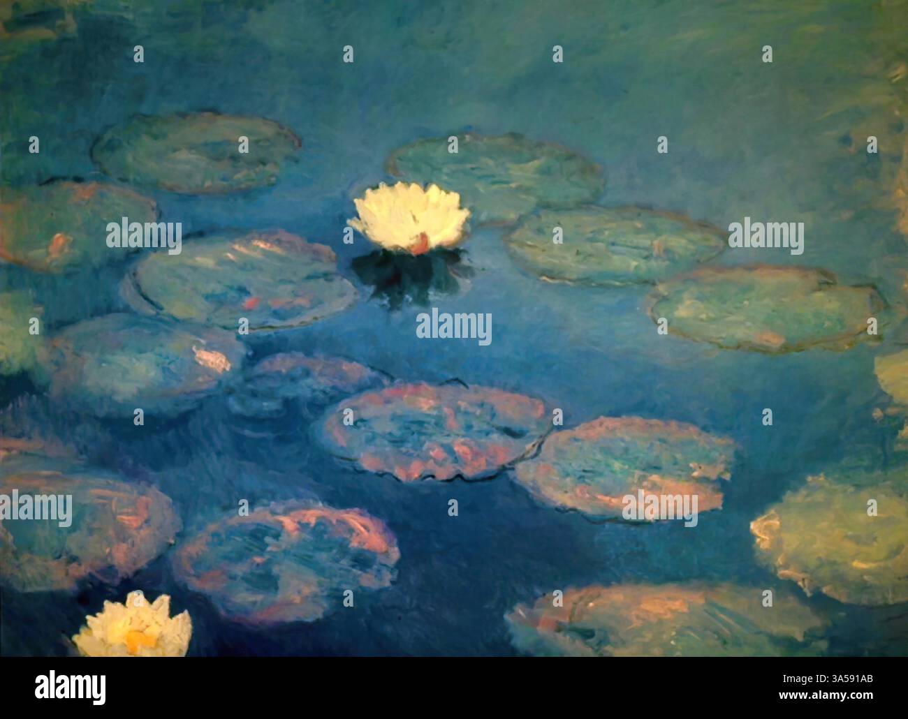 Water Lilies, 1916-19 (Painting) by Monet, Claude (1840-1926) French ...