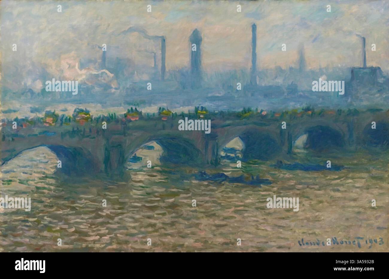 Waterloo Bridge, Overcast, 1903 (Painting) by Monet, Claude (1840-1926 ...