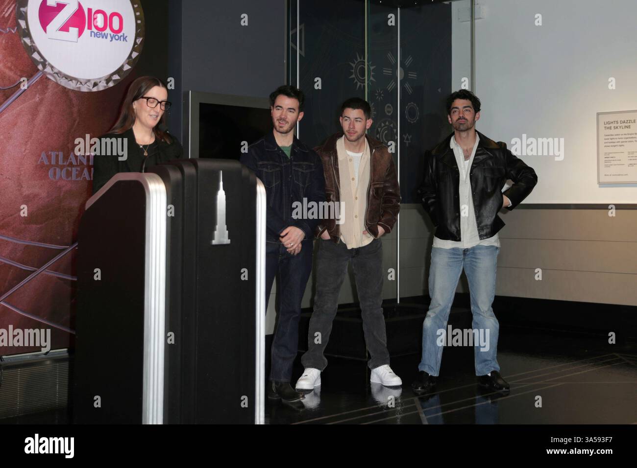 NEW YORK, NEW YORK - MARCH 21, 2025: Joe Jonas, Kevin Jonas, and Nick ...