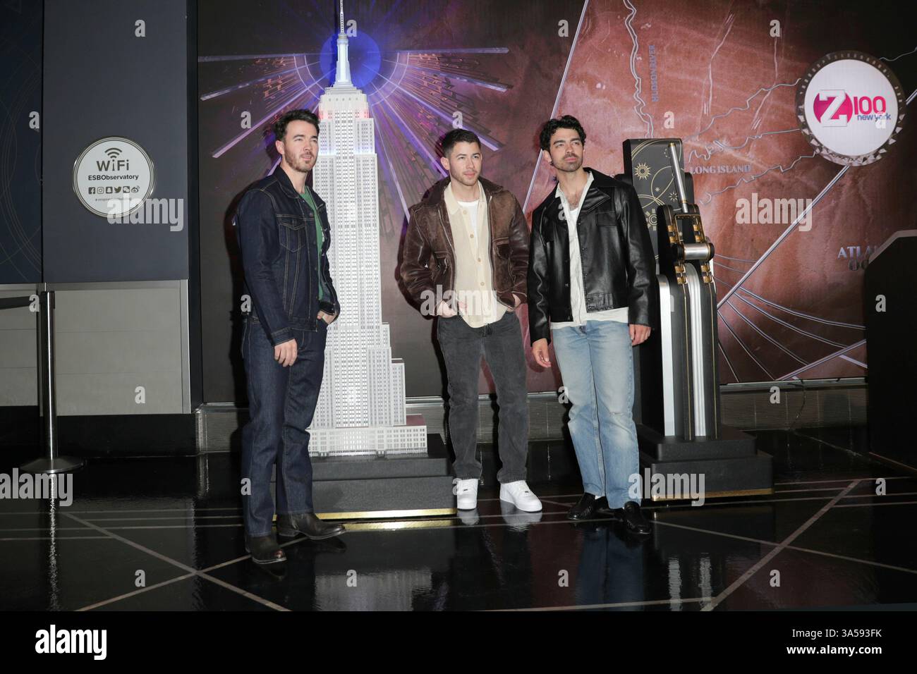 NEW YORK, NEW YORK - MARCH 21, 2025: Joe Jonas, Kevin Jonas, and Nick ...
