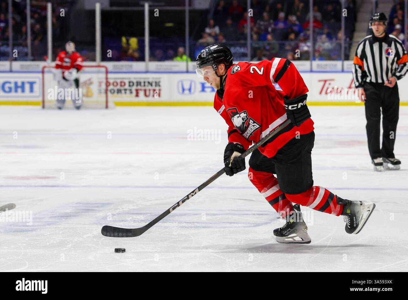 March 21st 2025: Charlotte Checkers defenseman Michael Benning (2 ...