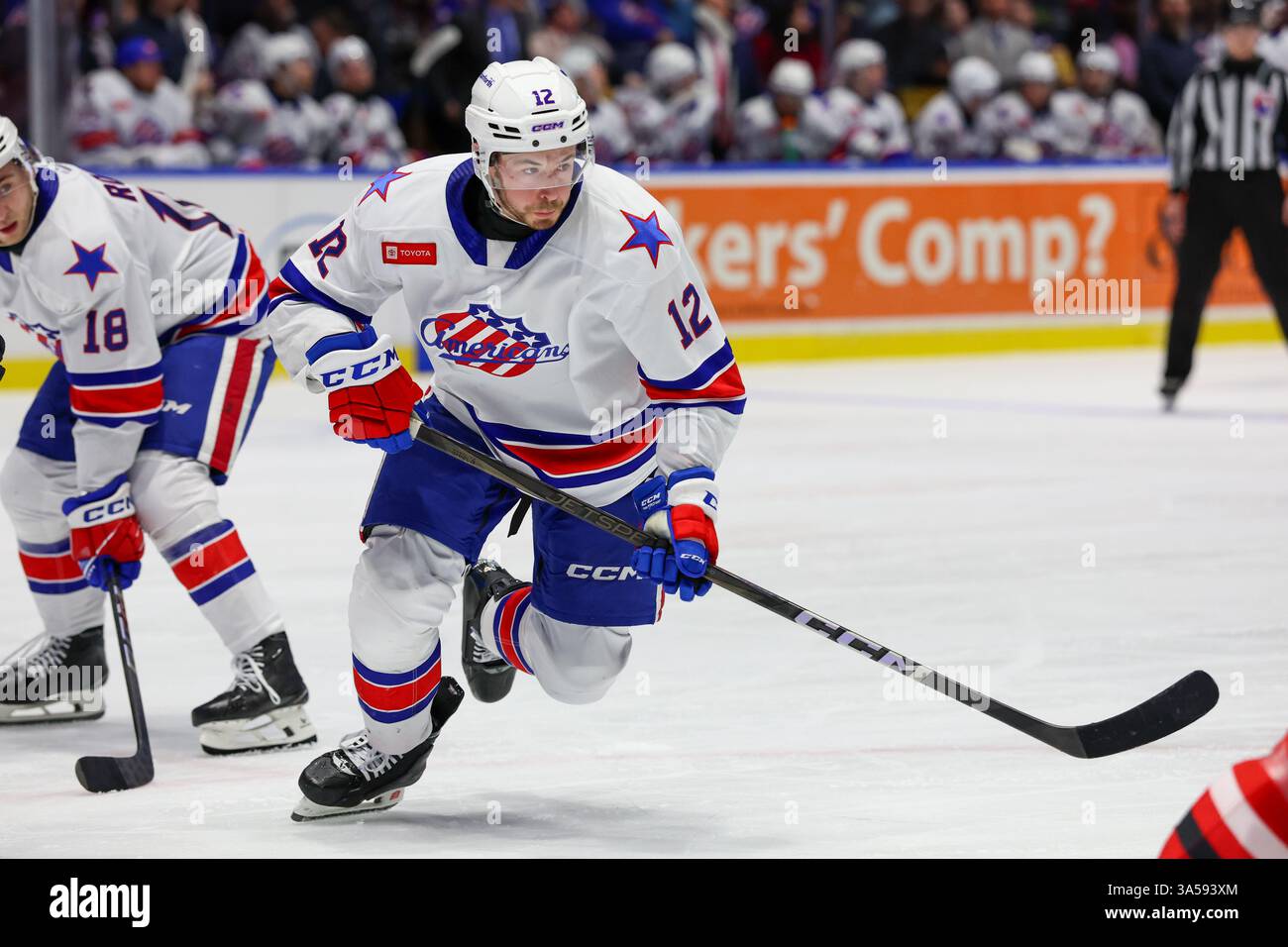 March 21st 2025: Rochester Americans forward Riley Fiddler-Schultz (12 ...