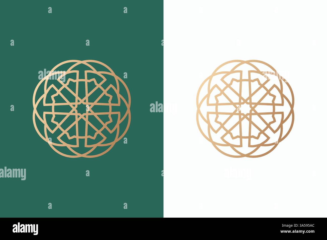 Elegant Geometric Islamic Logo Design Pattern or Ornament Visual Brand ...