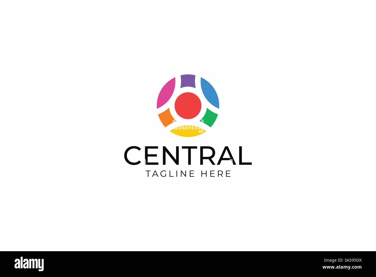 Central Logo Abstract Circle Shape Colorful Business Company Internet ...
