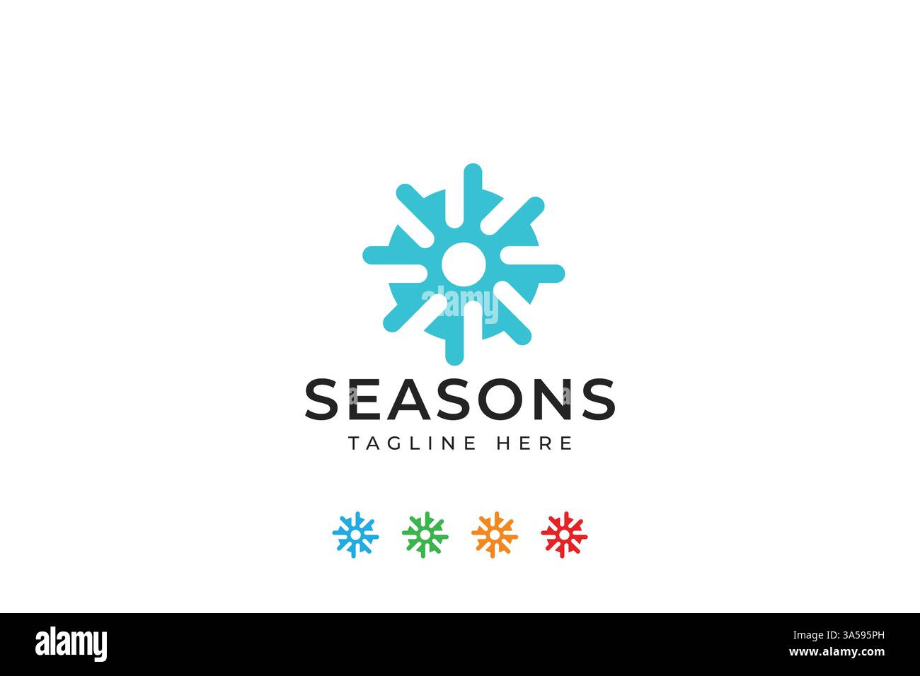 Abstract Icon 4 Seasons Logo for Universal Unity Global Sign Symbol ...