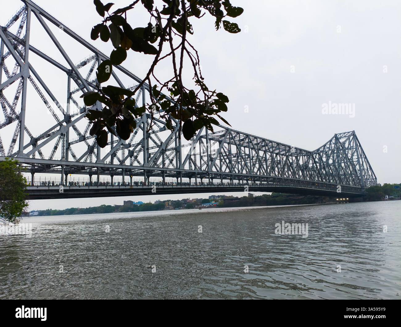 Howrah Bridge an iconic landmark of Kolkata is a balanced steel bridge ...