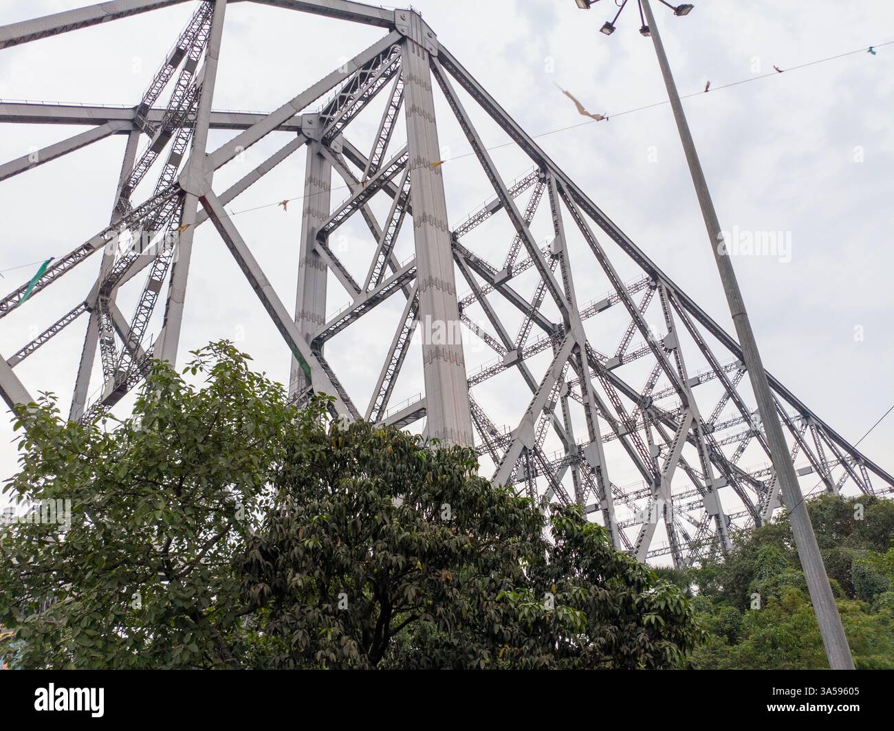 Howrah Bridge an iconic landmark of Kolkata is a balanced steel bridge ...