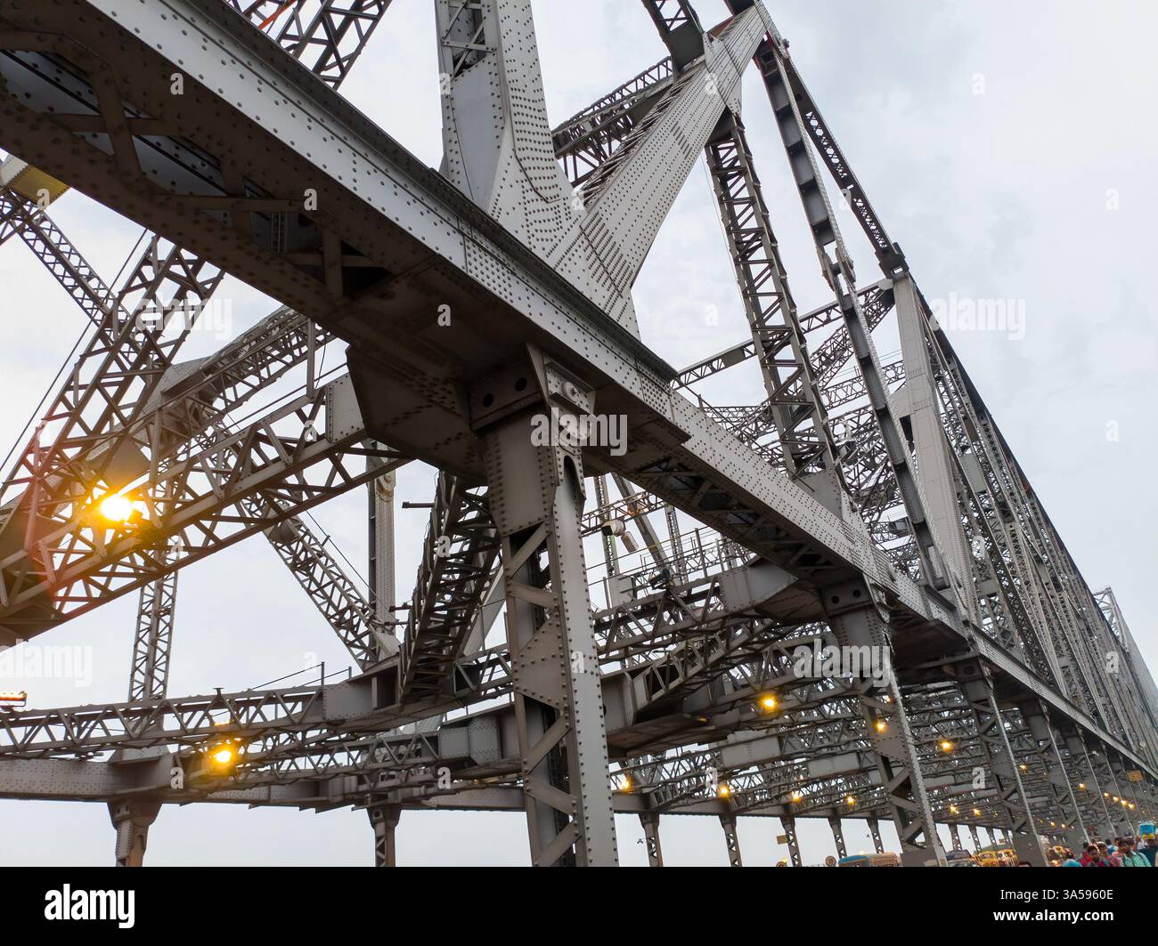 Howrah Bridge an iconic landmark of Kolkata is a balanced steel bridge ...