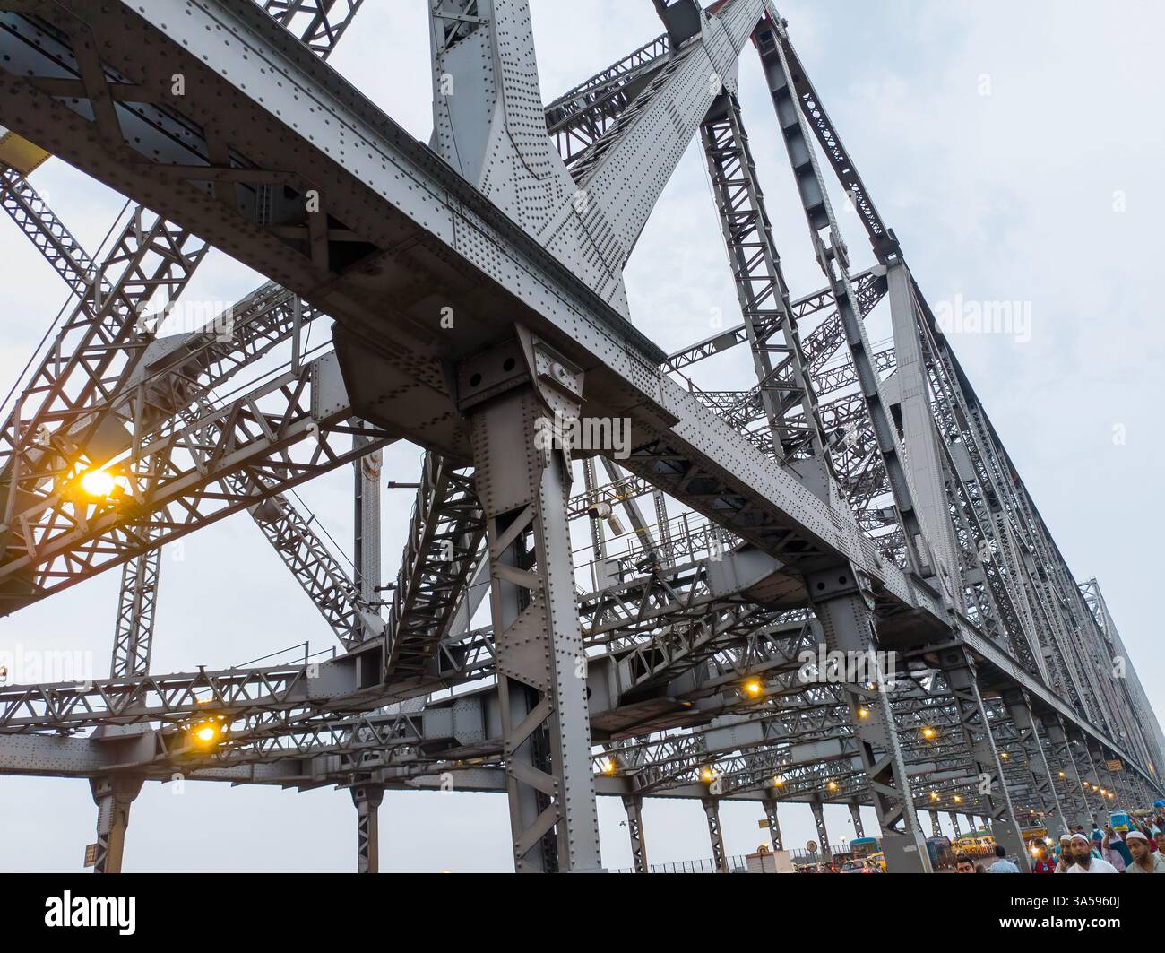Howrah Bridge an iconic landmark of Kolkata is a balanced steel bridge ...