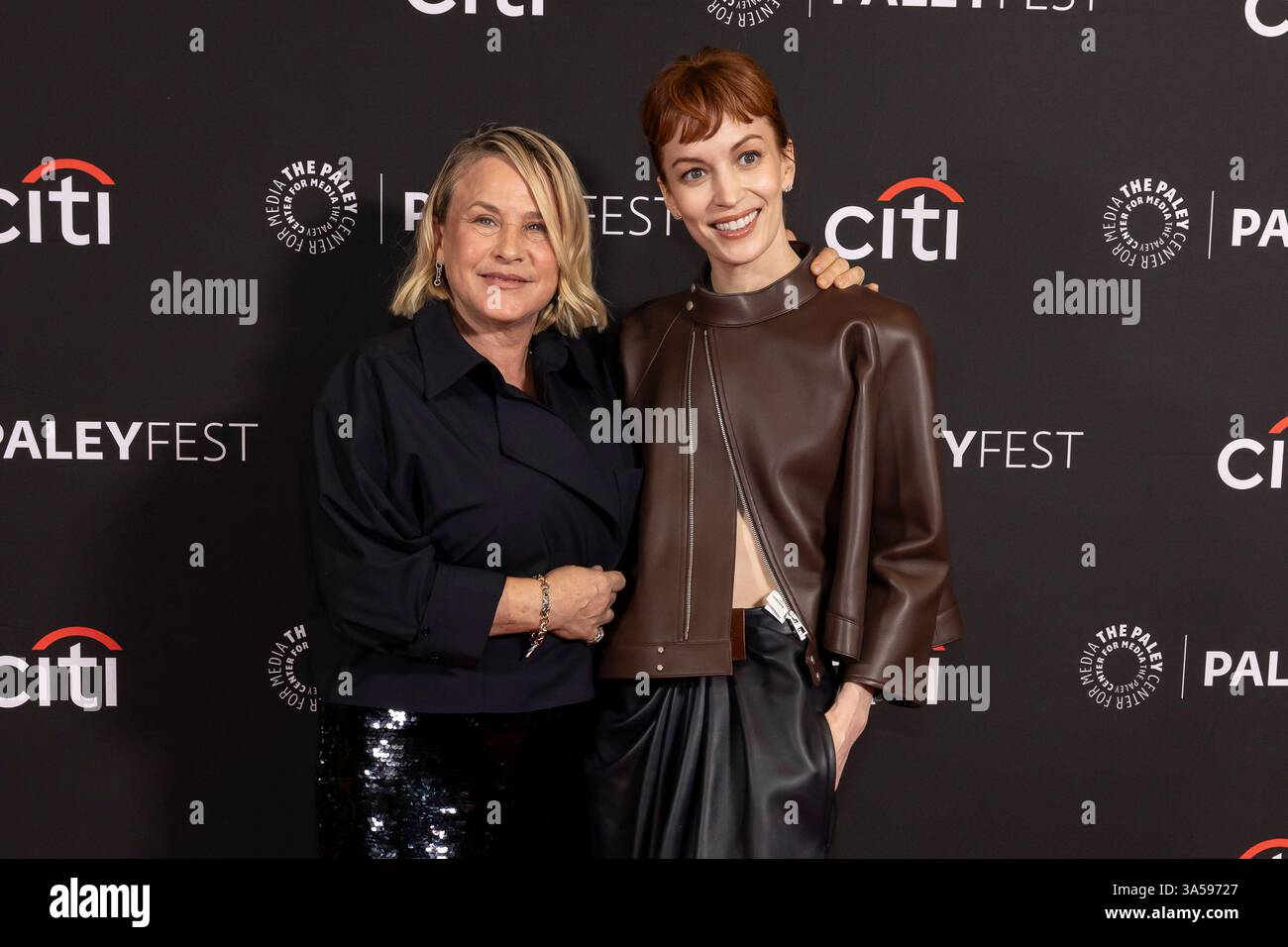 Patricia Arquette and Britt Lower attend the arrivals of PaleyFest LA’s ...