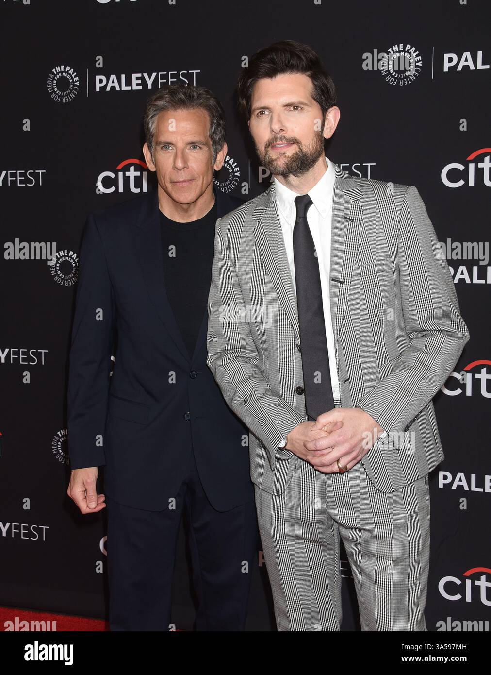 Ben Stiller and Adam Scott arriving to the 2025 PaleyFest LA ...