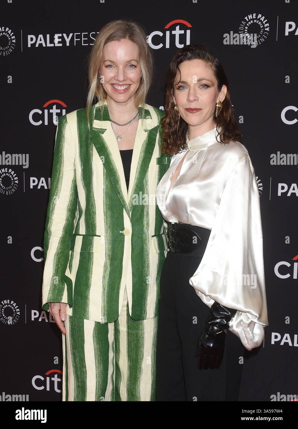 Marie Ronn and Jen Tullock arriving to the 2025 PaleyFest LA ...
