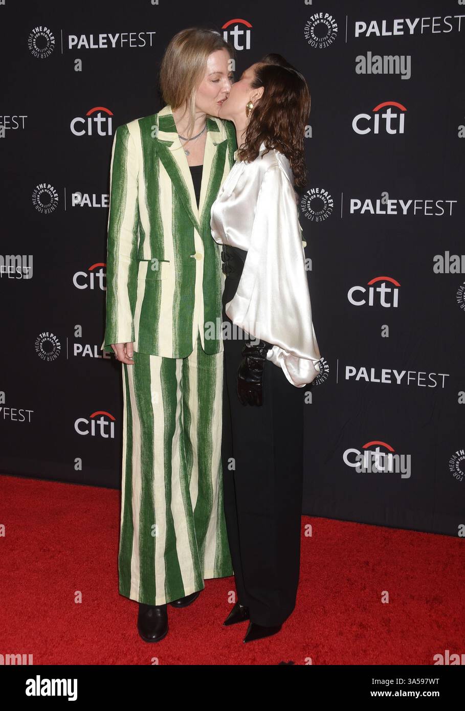 Hollywood, USA. 21st Mar, 2025. Marie Ronn and Jen Tullock arriving to ...