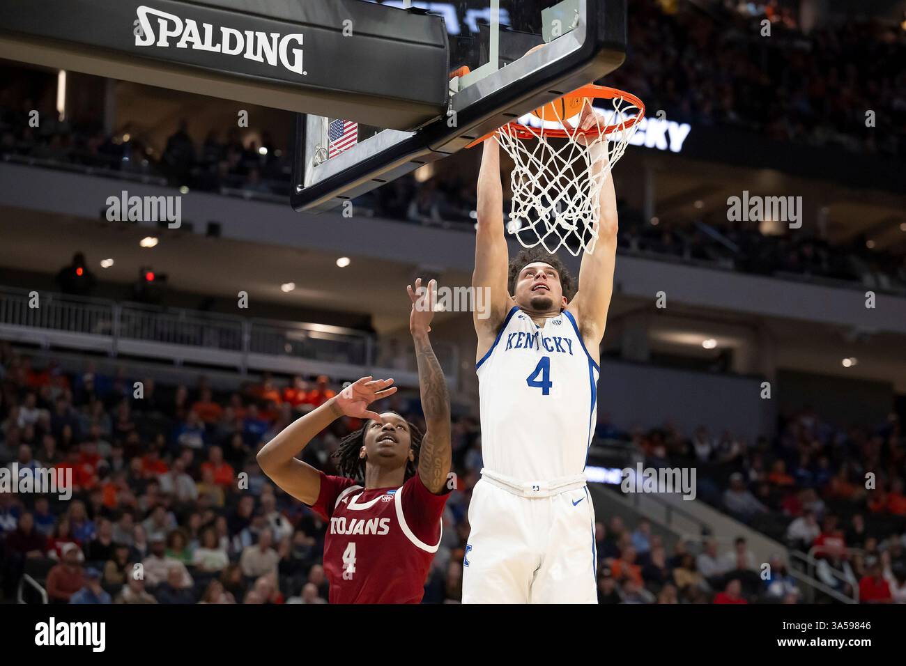 March 21, 2025: Kentucky Wildcats guard Koby Brea (4) dunks against ...