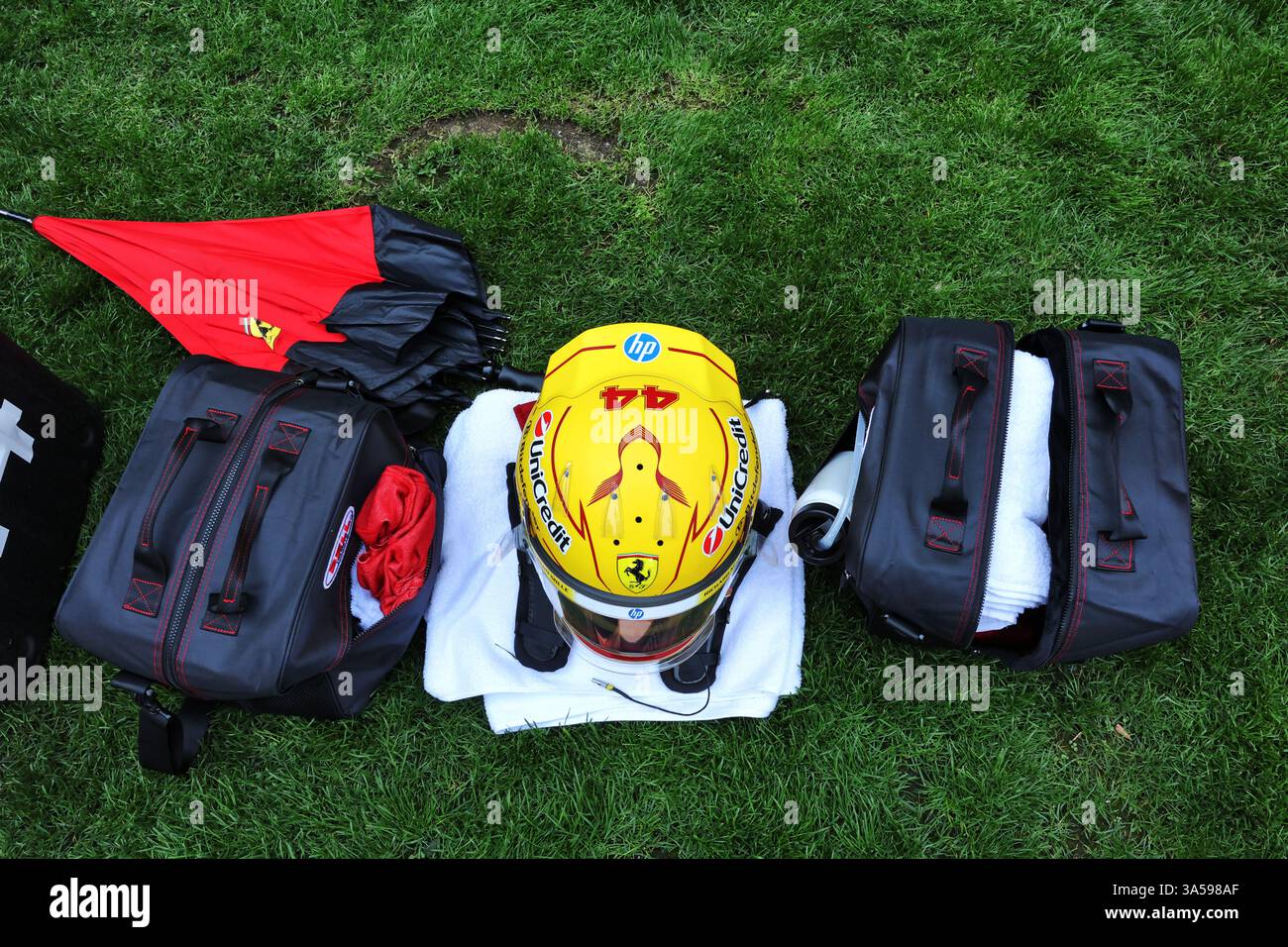 Shanghai, China. 22nd Mar, 2025. The helmet of Lewis Hamilton (GBR ...
