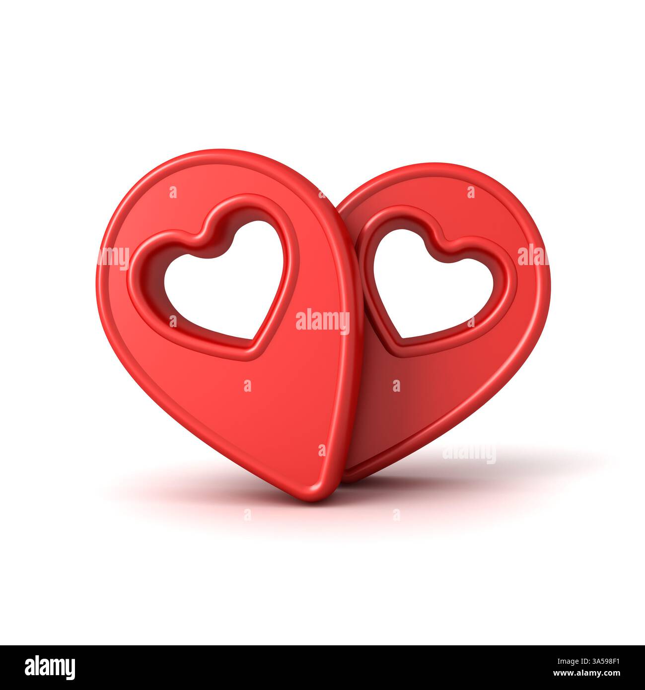 White map pointer heart icon Cut Out Stock Images & Pictures - Alamy