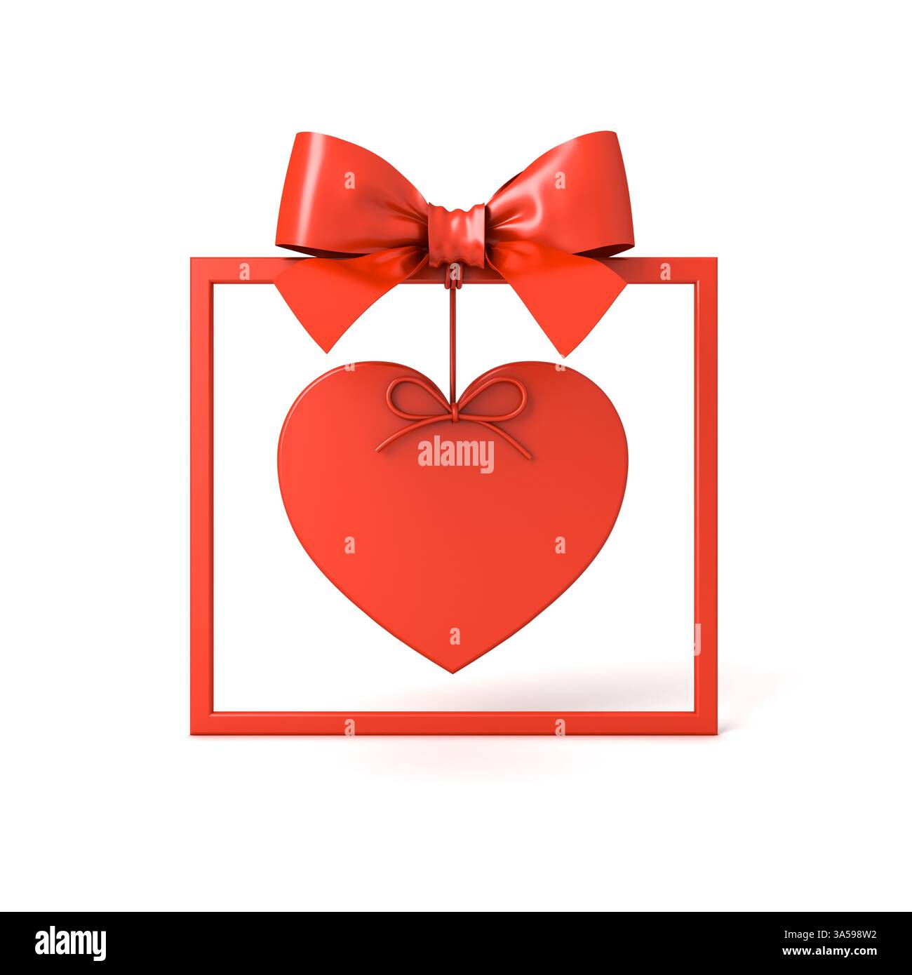 Glossy red bow hanging Cut Out Stock Images & Pictures - Alamy