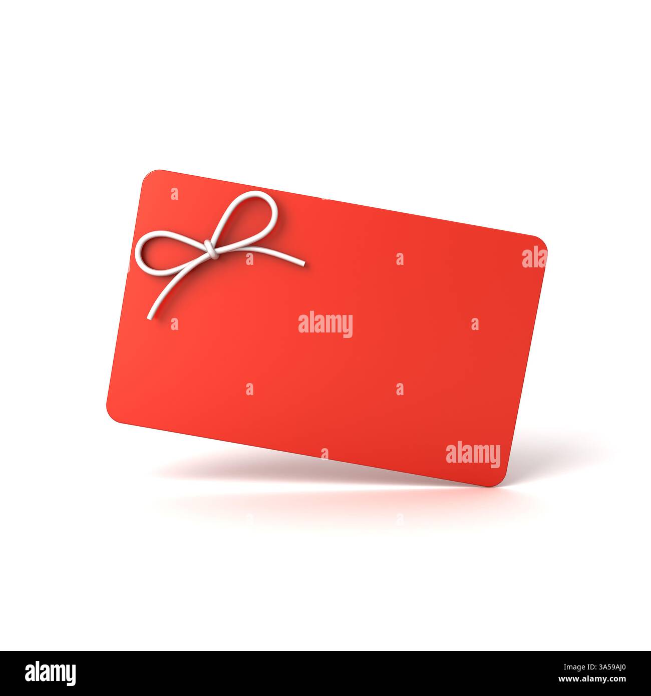 Red gift card or blank minimal red gift card or gift voucher with white ...