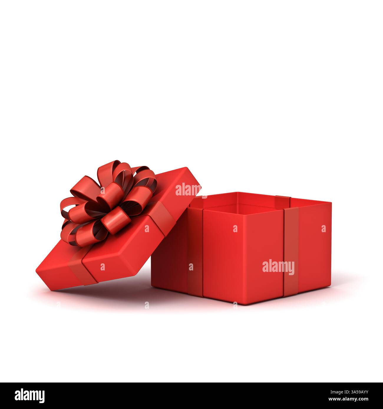 Festive 3d gift box opening Cut Out Stock Images & Pictures - Alamy
