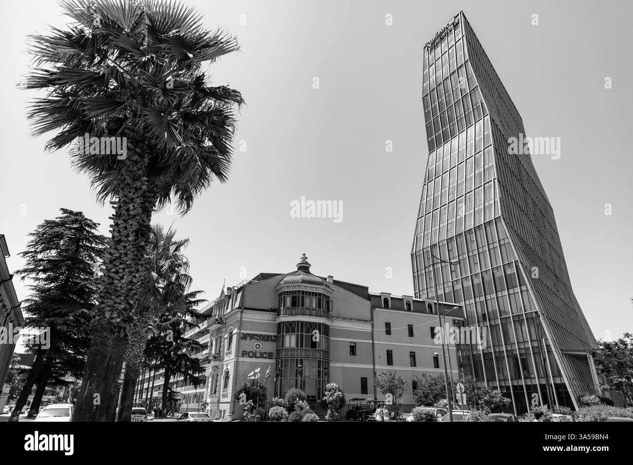 Batumi, Georgia - 13 JUNE 2024: Exterior view of the modern tower of ...