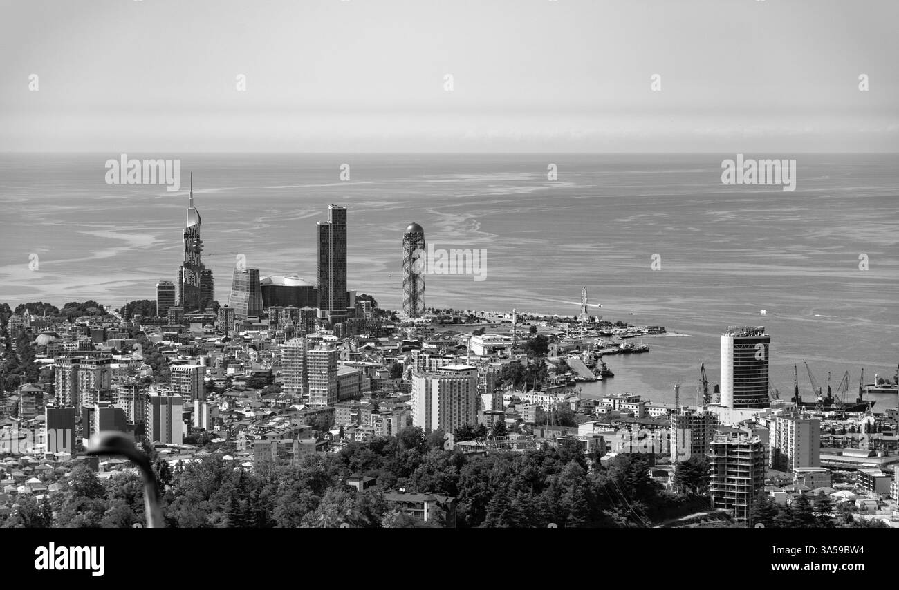 Batumi, Georgia - 13 JUNE 2024: Aerial view of the city of Batumi from ...