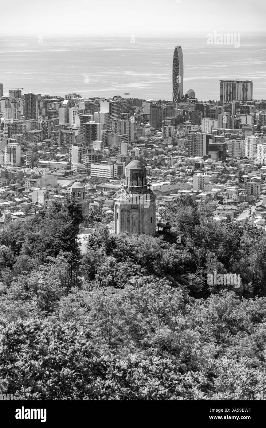 Batumi, Georgia - 13 JUNE 2024: Aerial view of the city of Batumi from ...