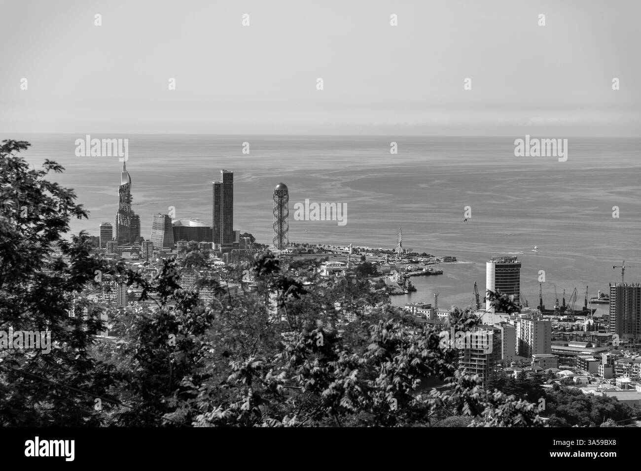 Batumi, Georgia - 13 JUNE 2024: Aerial view of the city of Batumi from ...