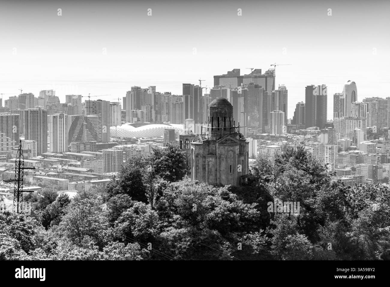 Batumi, Georgia - 13 JUNE 2024: Aerial view of the city of Batumi from ...