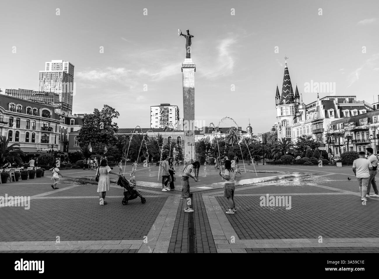 Batumi, Georgia - 14 JUNE 2024: Europe Square is one of the most ...