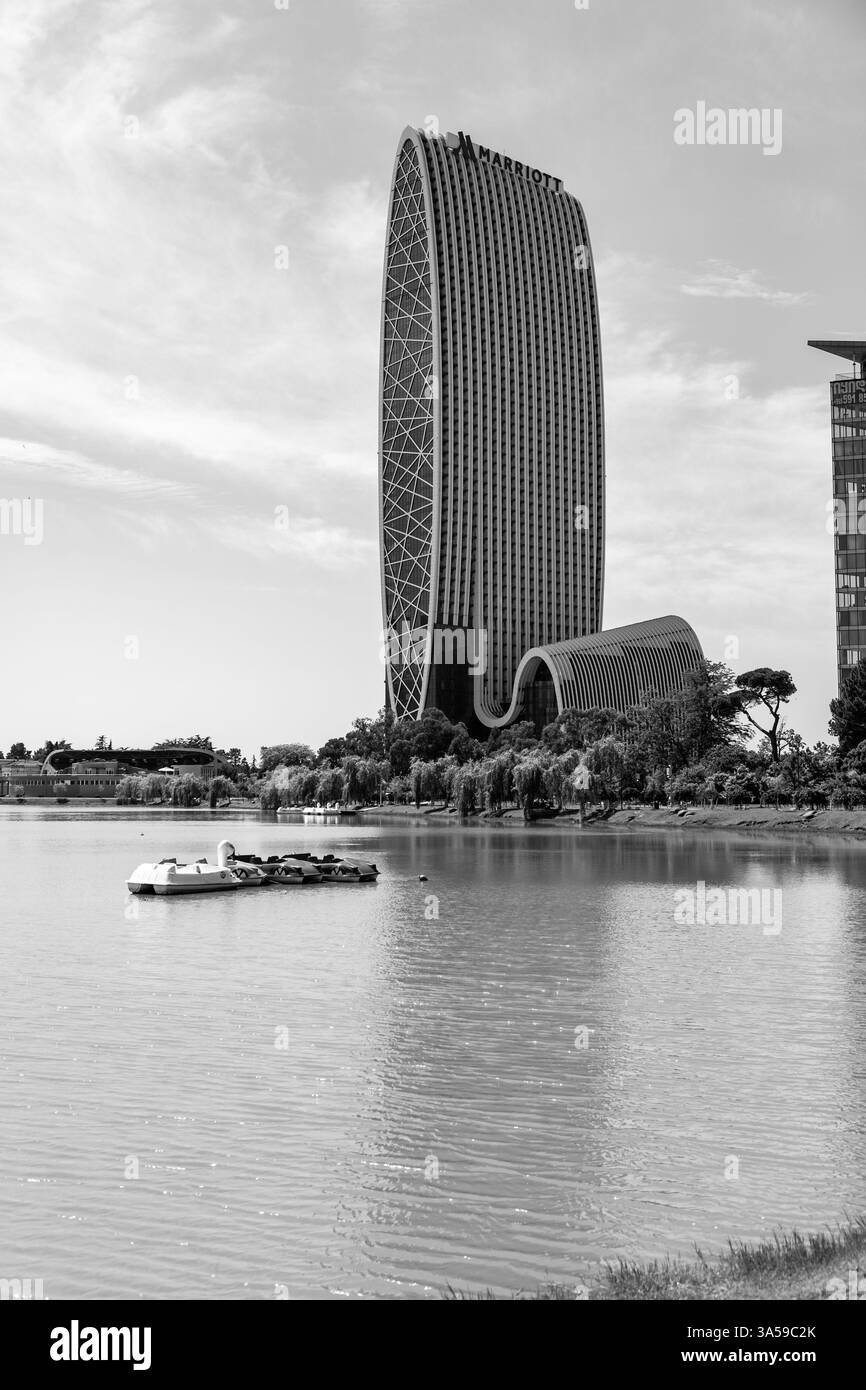 Batumi, Georgia - 14 JUNE 2024: The modern 54 story skyscraper in the ...