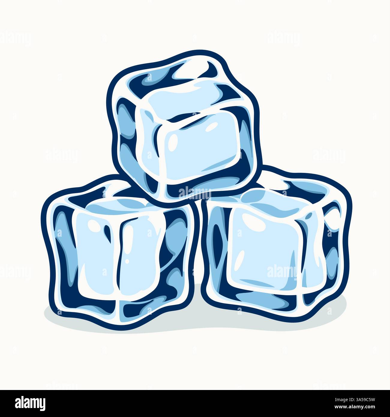 Stacked frozen water Stock Vector Images - Alamy