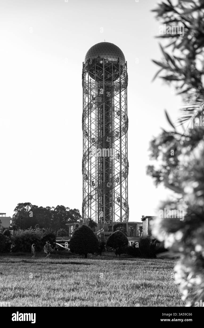 Batumi, Georgia - 12 JUNE 2024: The Alphabetic Tower is a 130 meter ...