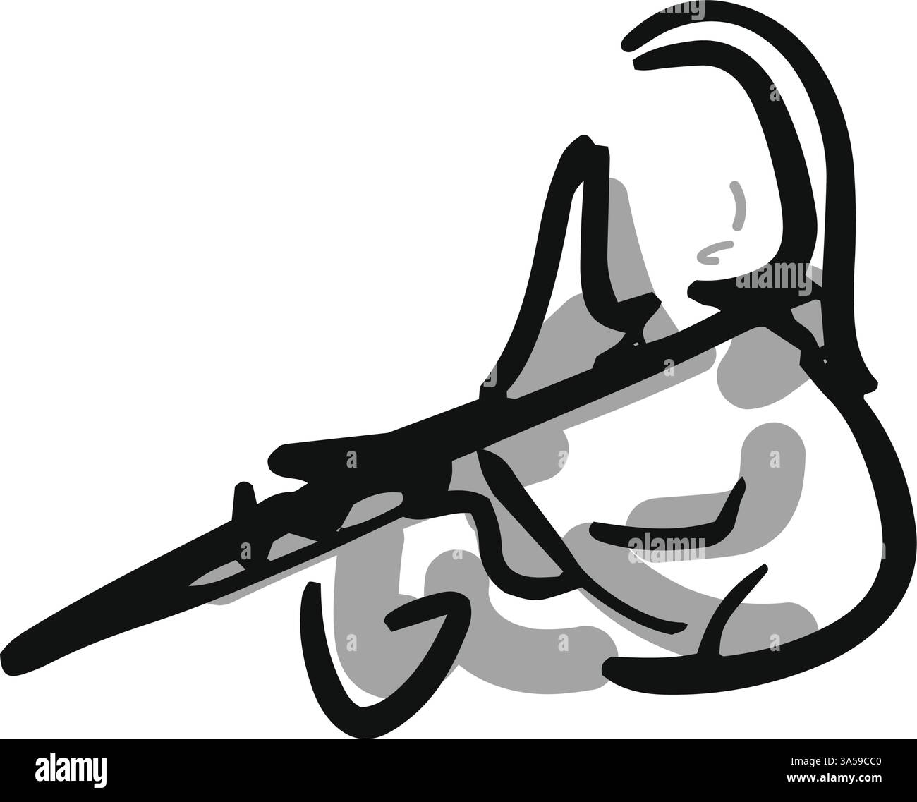 Abstract flute design Black and White Stock Photos & Images - Alamy