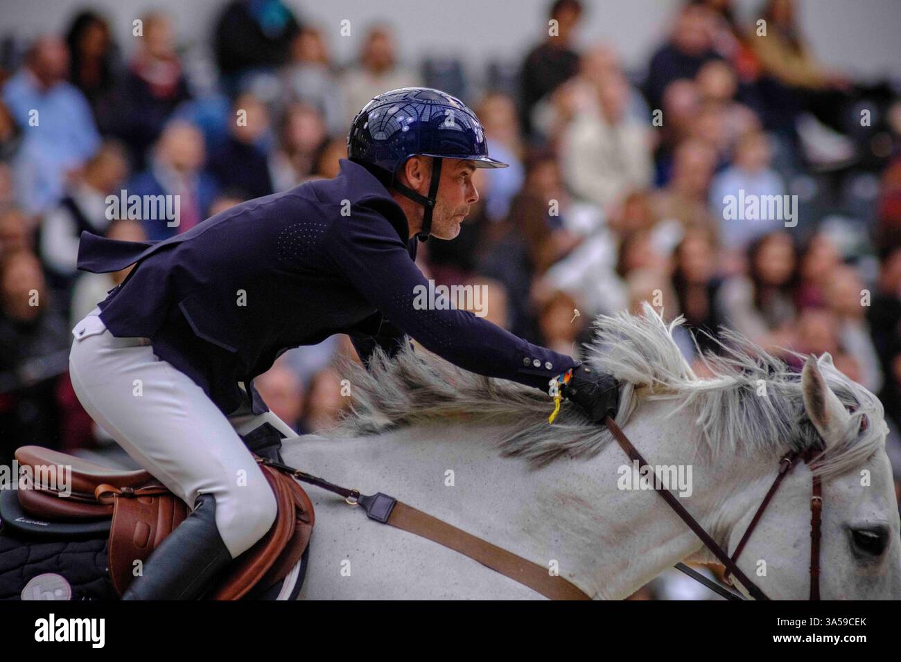 Paris, France. 21st Mar, 2025. Gregory COTTARD riding Cocaine du Val ...