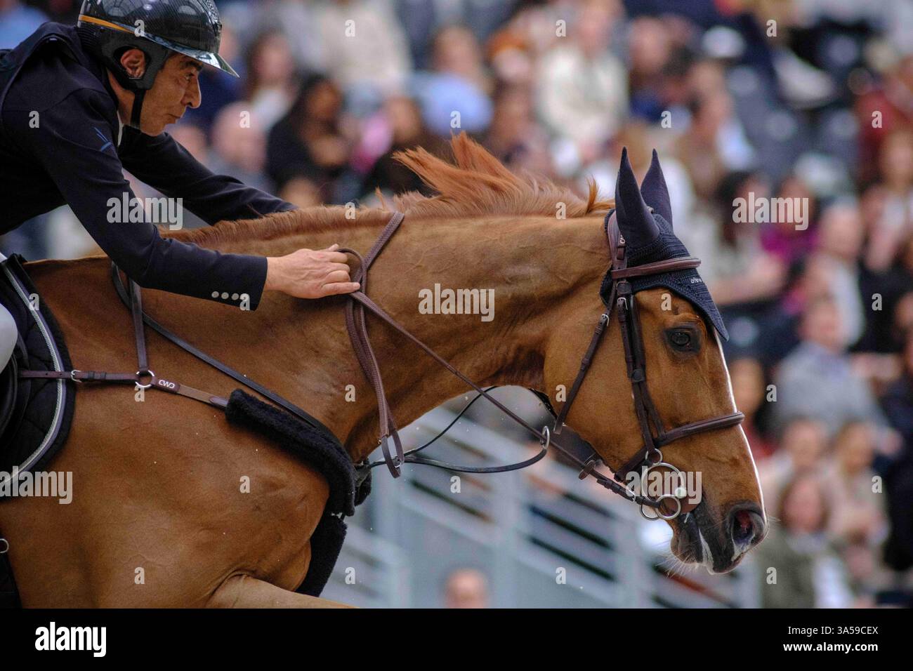 Rene LOPEZ LIZARAZO riding Londina during the Saut Hermès 2025, Jumping ...