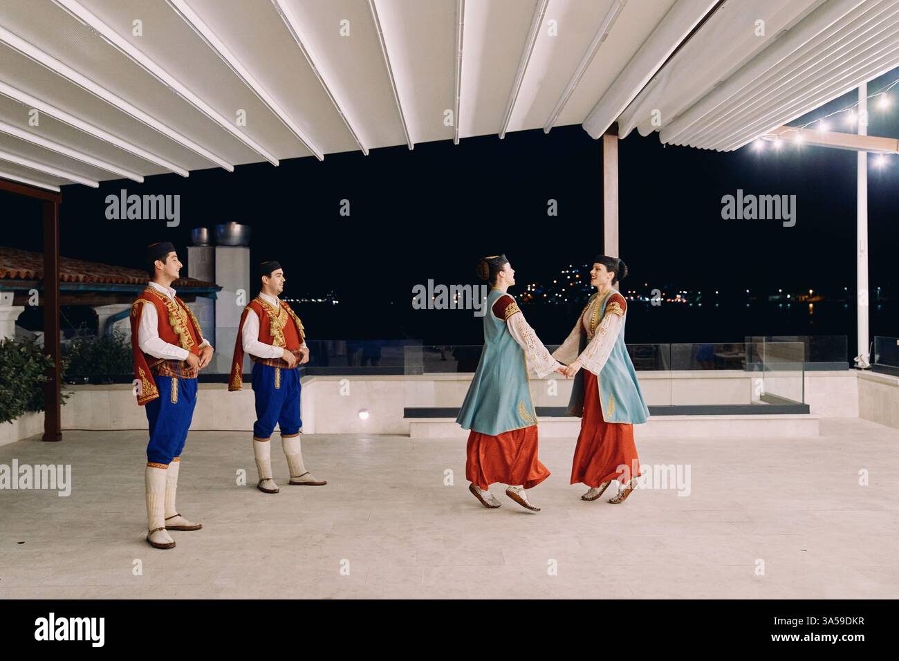 Montenegro, Lovcen - July 09, 2024: Girls in national Montenegrin ...